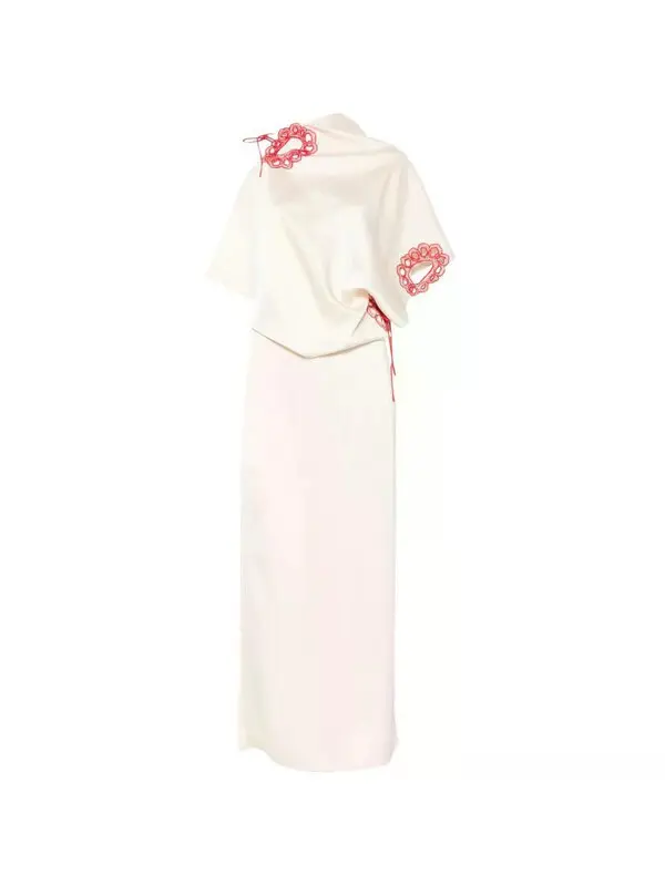 LITKOVSKA Embroidered Draped Top