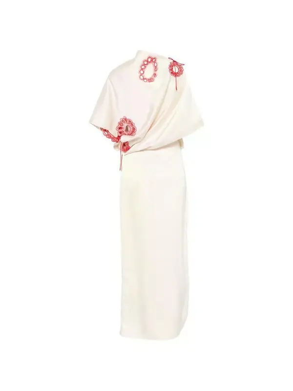 LITKOVSKA Embroidered Draped Top