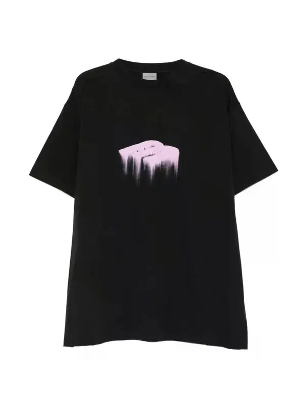 Balenciaga Graphic-print T-shirt - Black