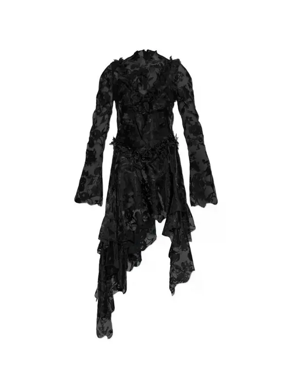 Alexander McQueen Ruffled Asymmetric Dress