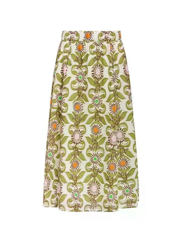 MARIE OLIVER Sasha Floral-print Skirt - Neutrals