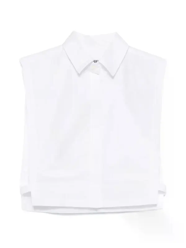 LUTZ HUELLE Cropped Sleeveless Shirt - White
