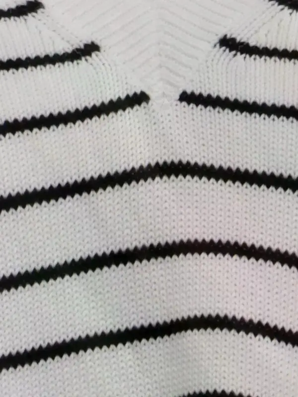 Theory Striped V-neck Sweater