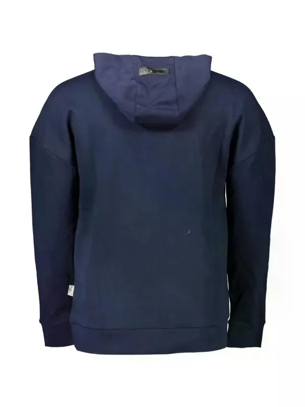 PLEIN SPORT Tiger-print Logo Hoodie - Blue