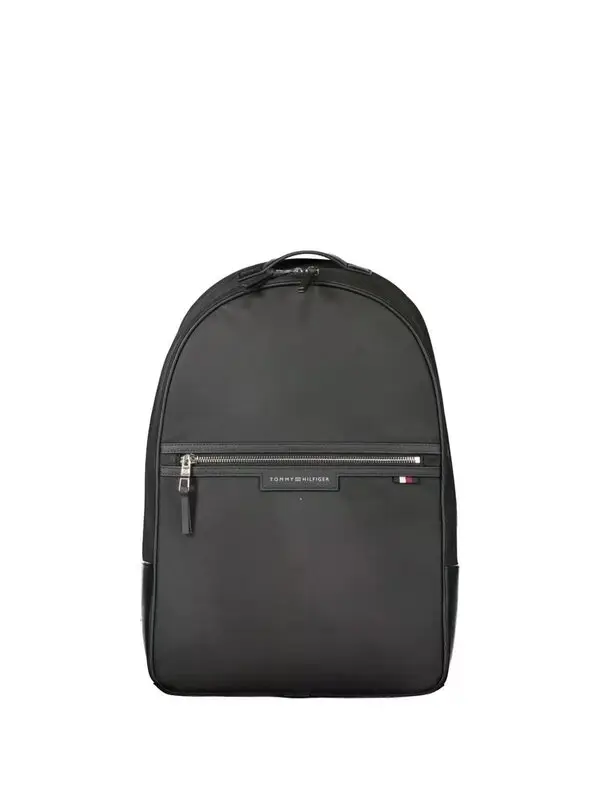 Tommy Hilfiger Leather-trimmed Backpack - Black