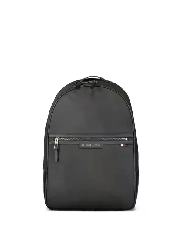 Tommy Hilfiger Leather-trimmed Backpack - Black