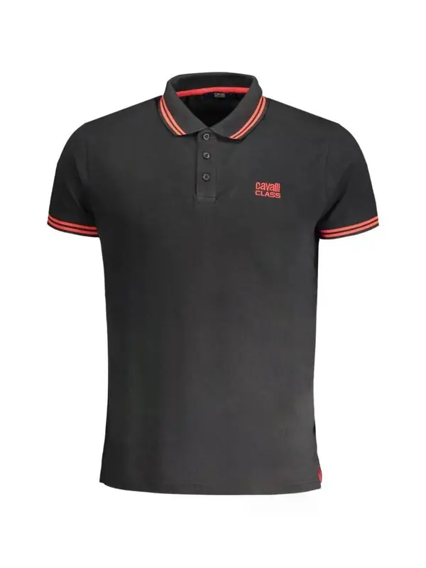 Roberto Cavalli Embroidered-logo Polo Shirt - Black