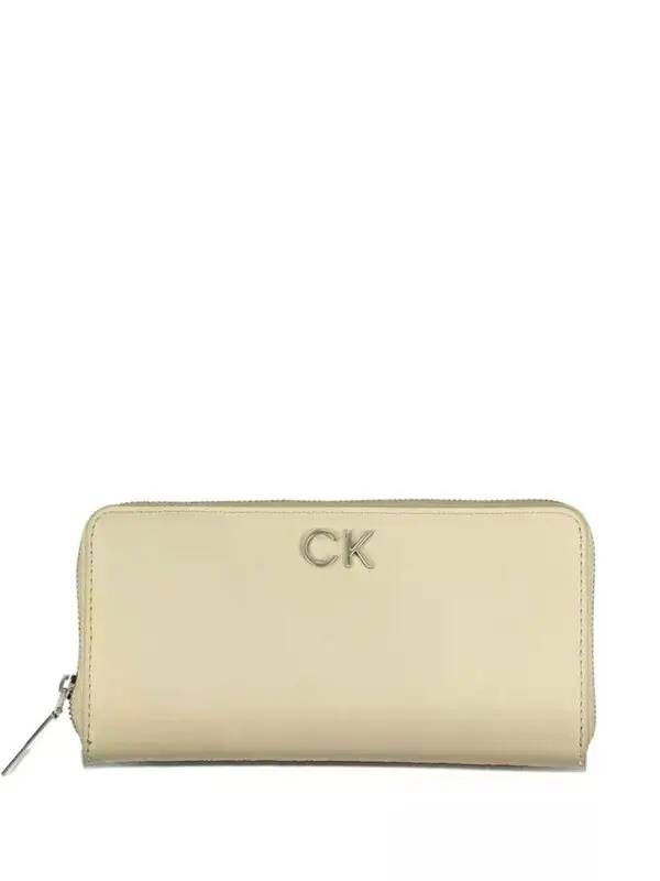 Calvin Klein Logo-plaque Zip-around Wallet - Neutrals