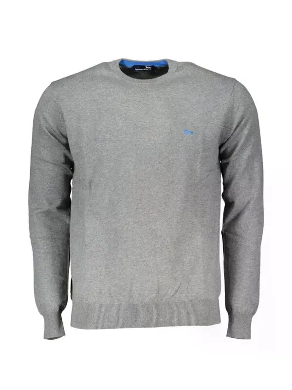 HARMONT & BLAINE Crew-neck Cotton Sweater - Grey