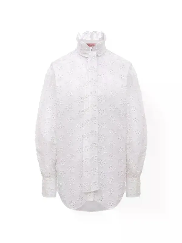 Valentino Garavani Broderie-anglaise Shirt - White