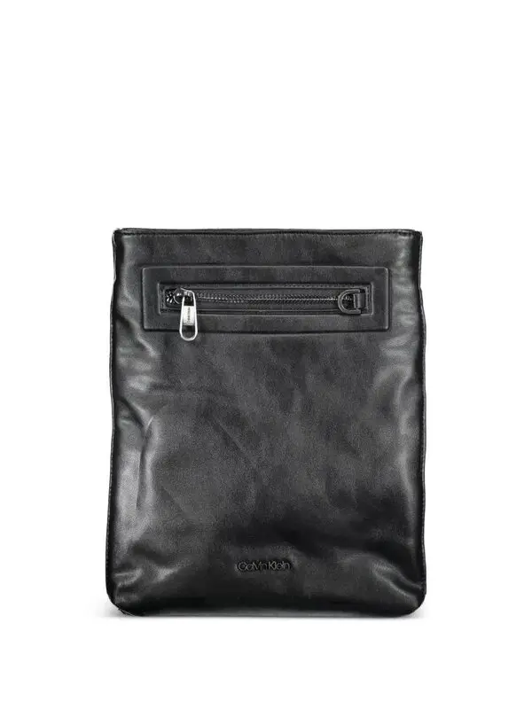 Calvin Klein Logo Appliqué Messenger Bag - Black