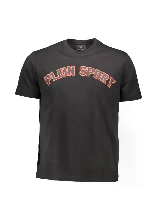 PLEIN SPORT Logo-print Cotton T-shirt - Black