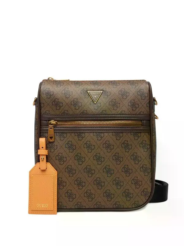 Guess Milano Monogram Messenger Bag - Brown