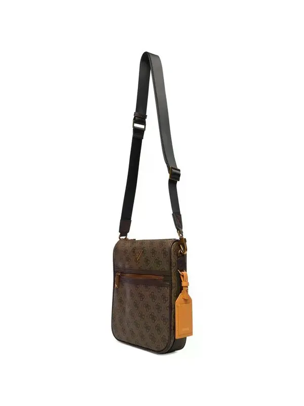 Guess Milano Monogram Messenger Bag - Brown