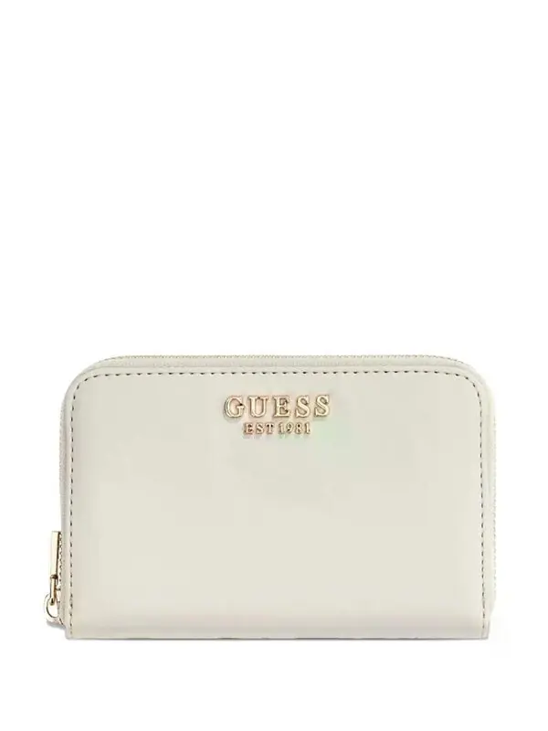 Guess Logo-plaque Zip-around Wallet - Neutrals
