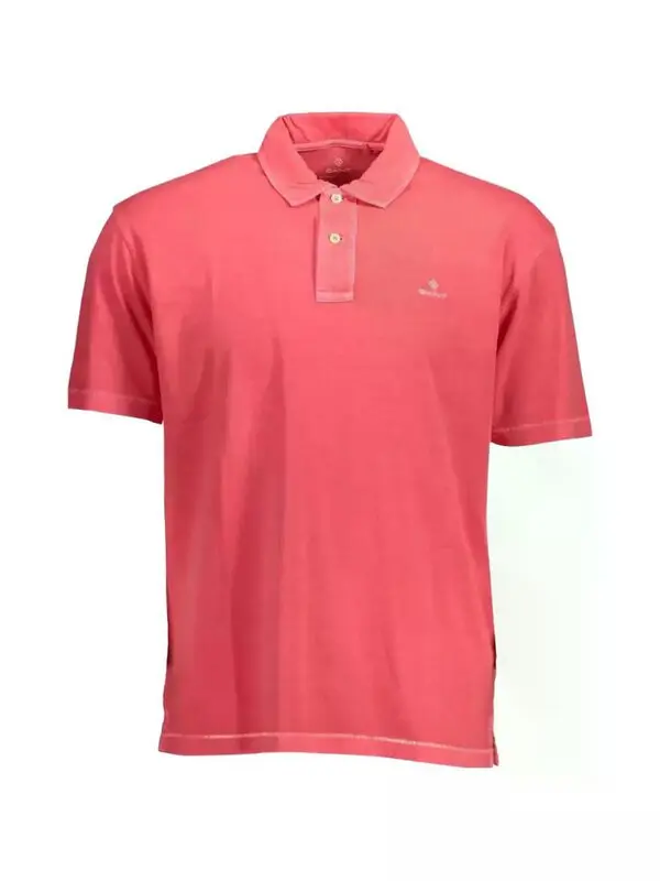 Gant Logo-embroidered Short-sleeve Polo Shirt - Pink
