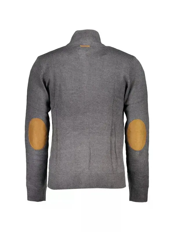 GIAN MARCO VENTURI VINTAGE Elbow-patch Zip-up Sweater