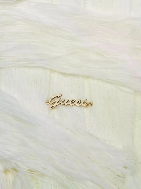 Guess Cable-knit Fringed Scarf