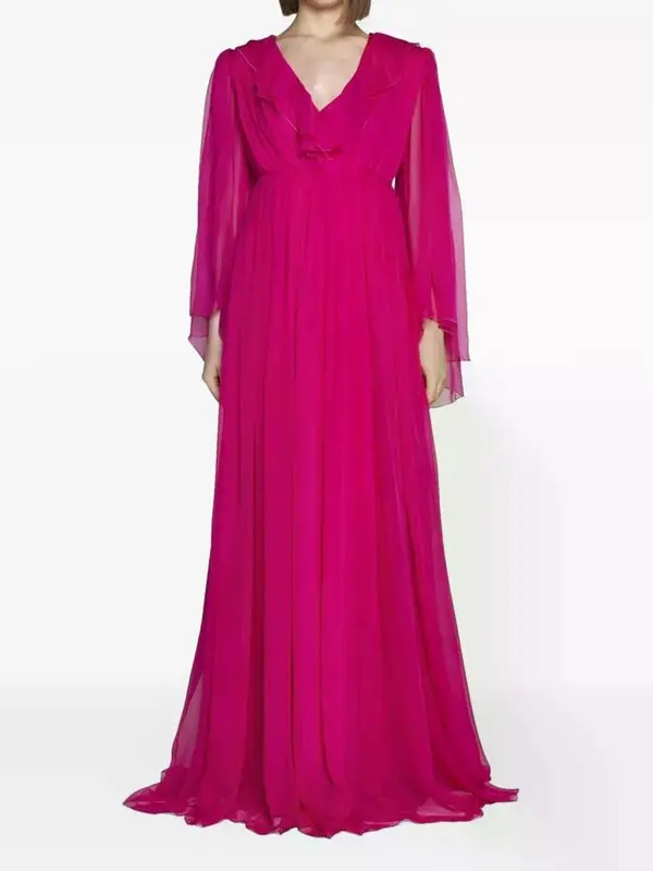 Gucci Ruffled Silk Maxi Dress