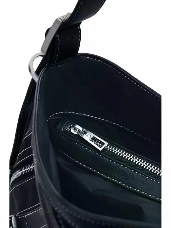 Desigual Diagonal-zip Buckle-accent Tote Bag