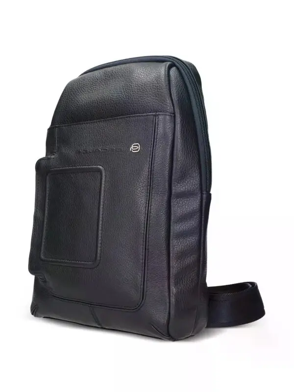 PIQUADRO Pebbled Leather Cross Body Bag
