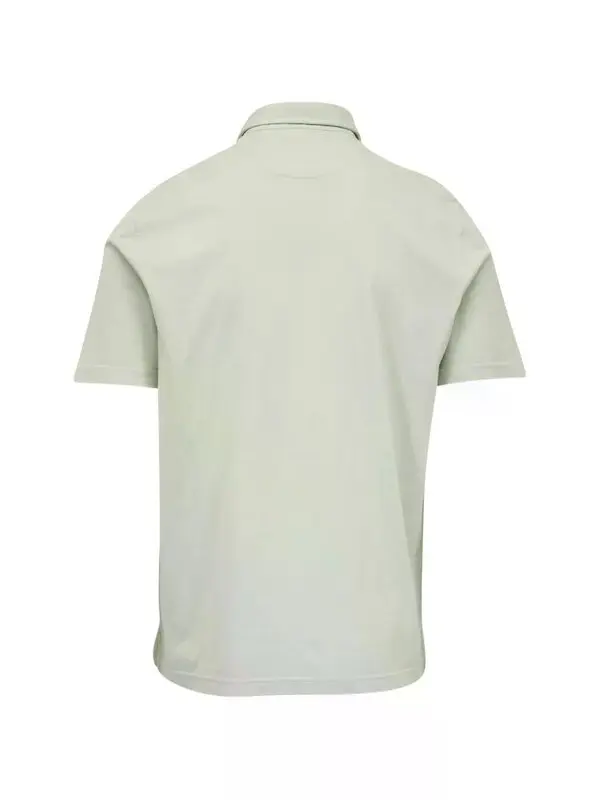 Fedeli Short-sleeve Cotton Polo Shirt - Green