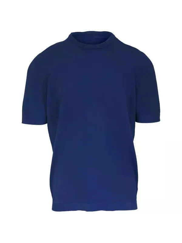 GRAN SASSO Knitted Round-neck T-shirt - Blue