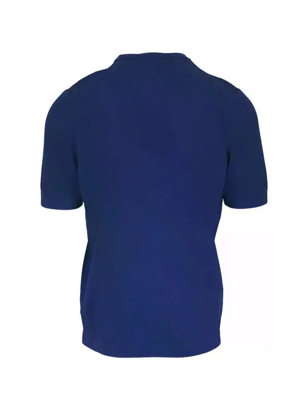 GRAN SASSO Knitted Round-neck T-shirt - Blue
