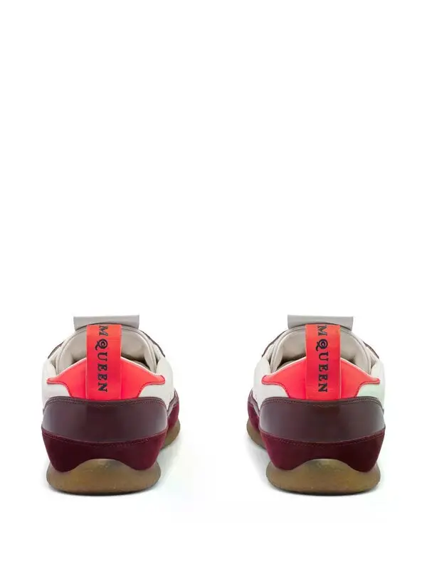 Alexander McQueen Panelled Suede-trim Sneakers - Neutrals