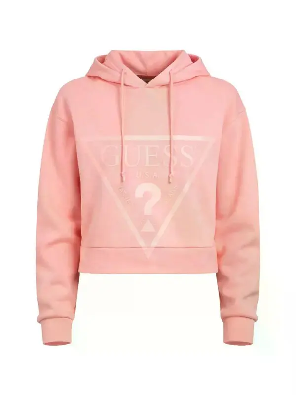 Guess Logo-print Hoodie - Pink