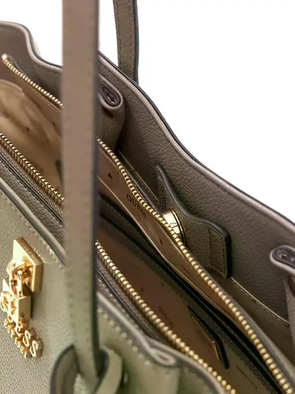 Guess Padlock Detail Shoulder Bag - Brown