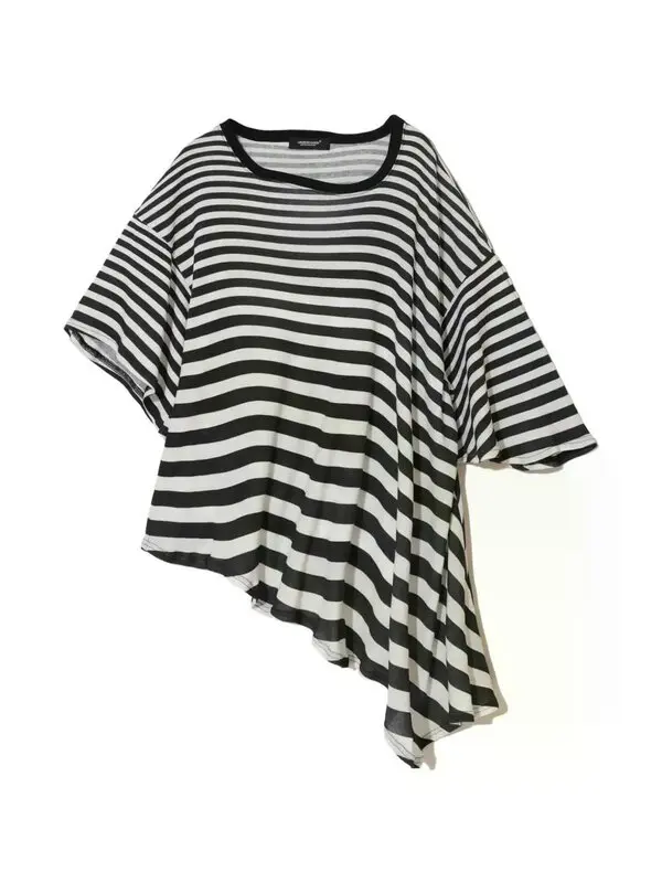 Undercover Striped Asymmetric T-shirt