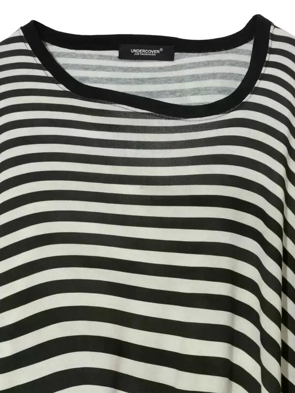Undercover Striped Asymmetric T-shirt