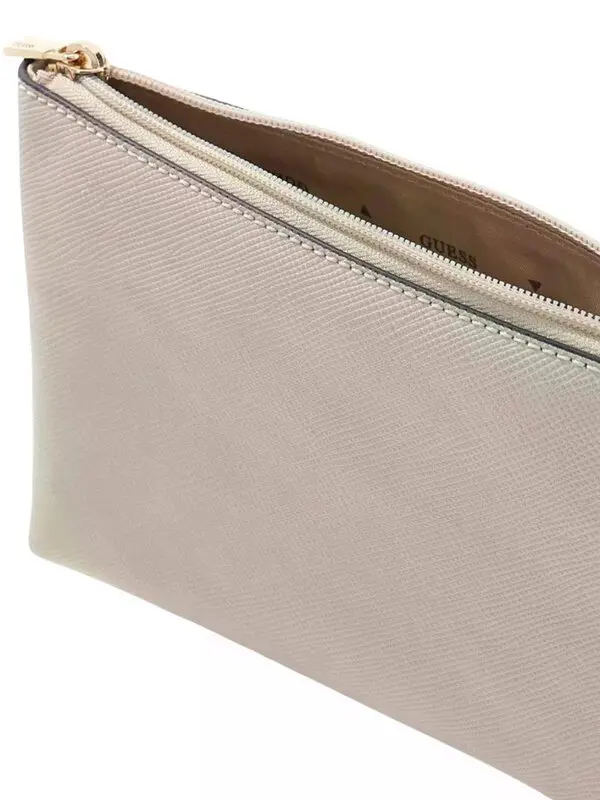 Guess Logo-plaque Makeup Bag - Neutrals
