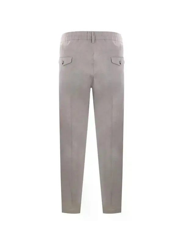 Eleventy Drawstring-waist Pleated Trousers - Grey