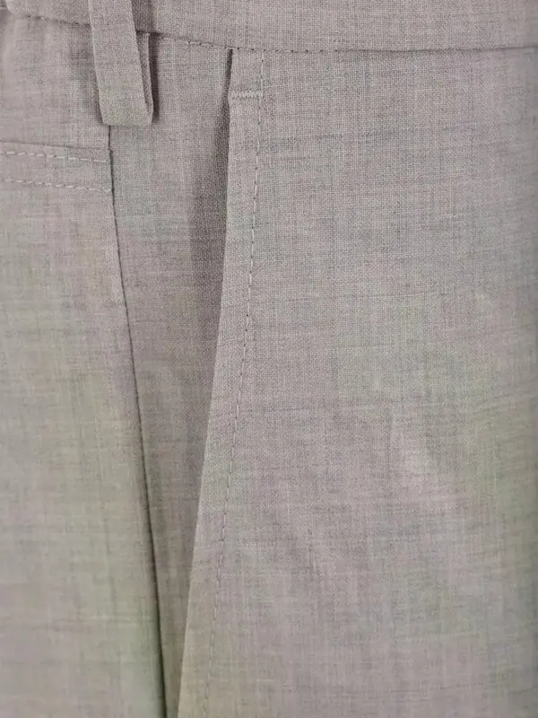 Eleventy Drawstring-waist Pleated Trousers - Grey