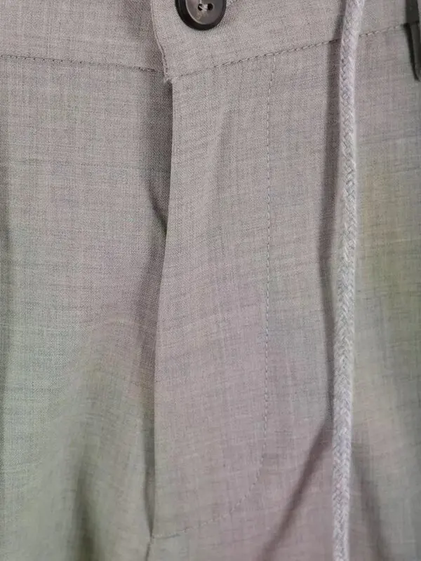 Eleventy Drawstring-waist Pleated Trousers - Grey