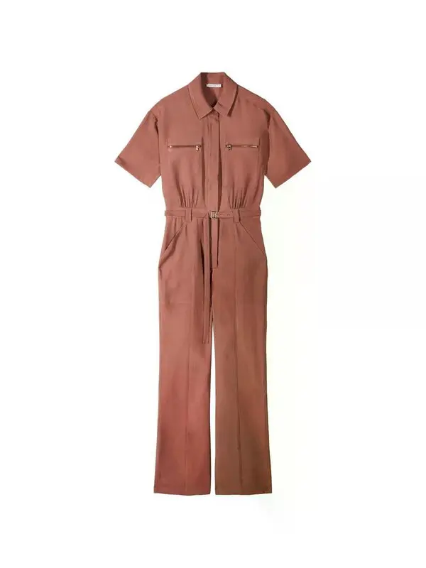 Patrizia Pepe Belted Jumpsuit - Brown