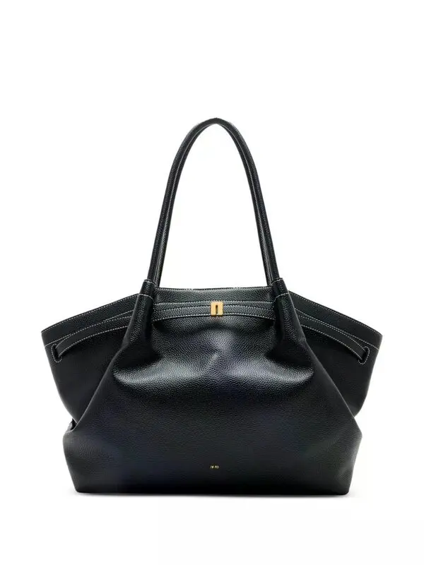 Jw Pei Large Grained Tote Bag With Contrast Stitching - Black