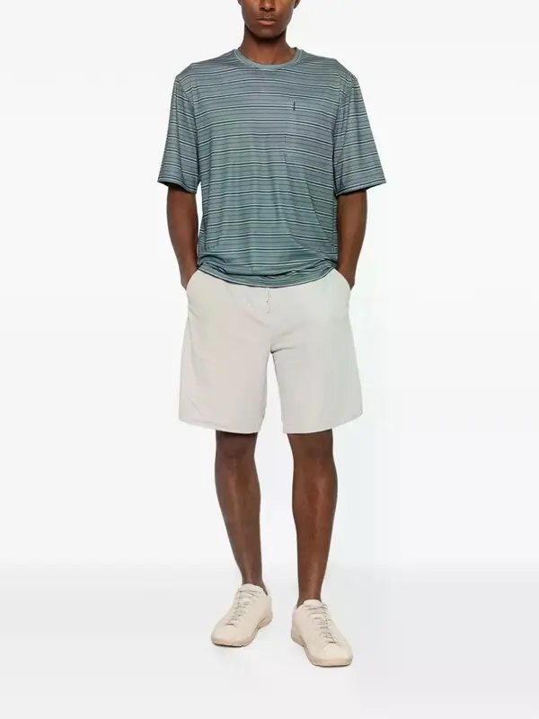 HIKING PATROL Striped Zip-pocket T-shirt