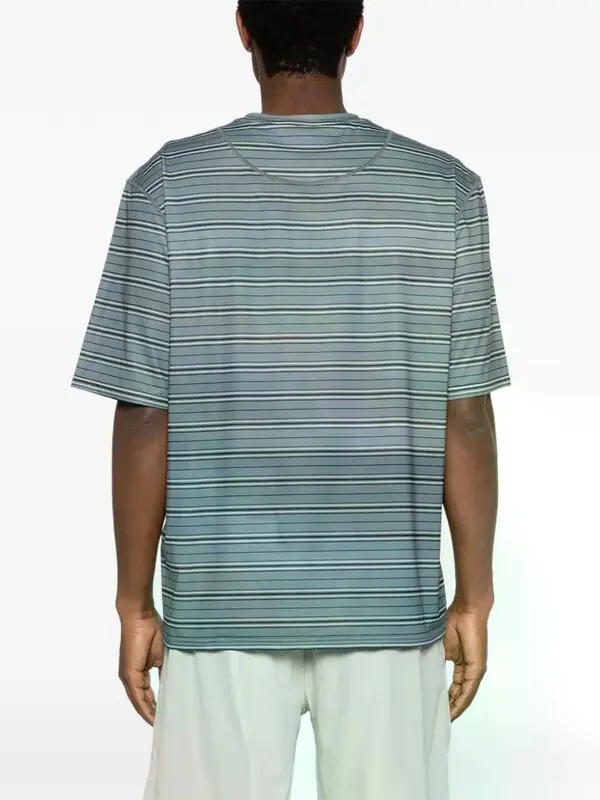 HIKING PATROL Striped Zip-pocket T-shirt
