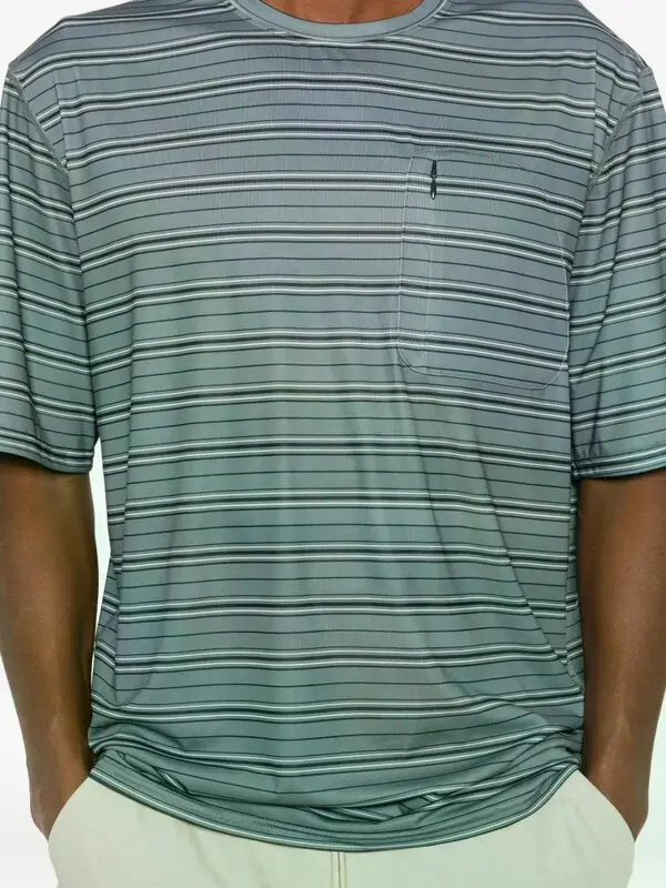 HIKING PATROL Striped Zip-pocket T-shirt