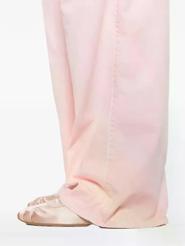 HAIKURE Pleated Wide-leg Jeans - Pink