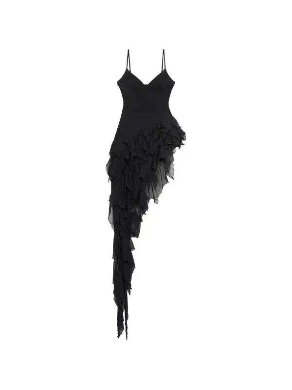 Blumarine Cady Ruffled Mini Dress