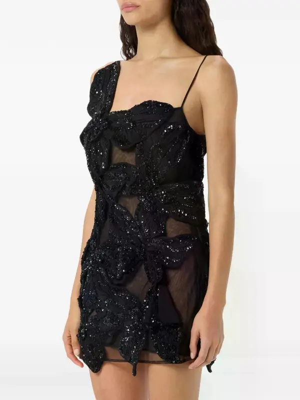 Blumarine Butterfly-embroidered Mini Dress