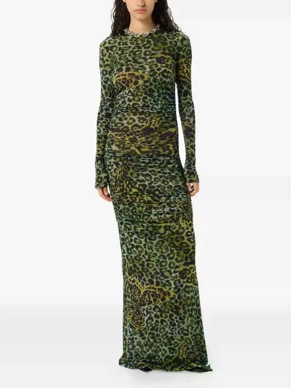 Blumarine Long-sleeve Maxi Dress - Green