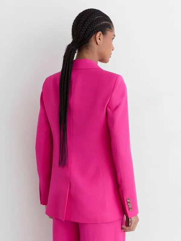 REISS Charli Petite Linen Suit Blazer