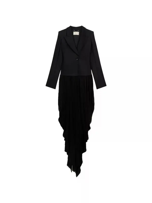Blumarine Single-breasted Asymmetric-hem Blazer - Black