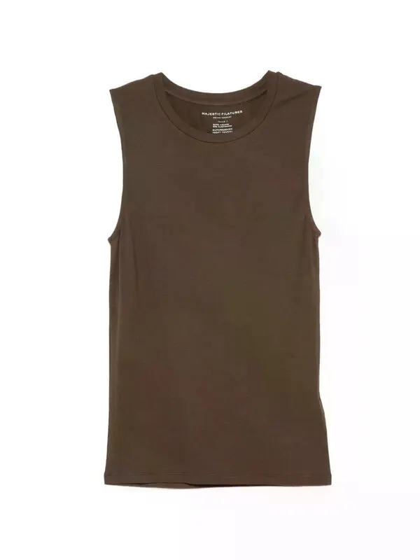 Majestic Filatures Crew-neck Tank Top - Brown