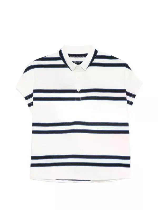 Majestic Filatures Striped Polo Shirt - White